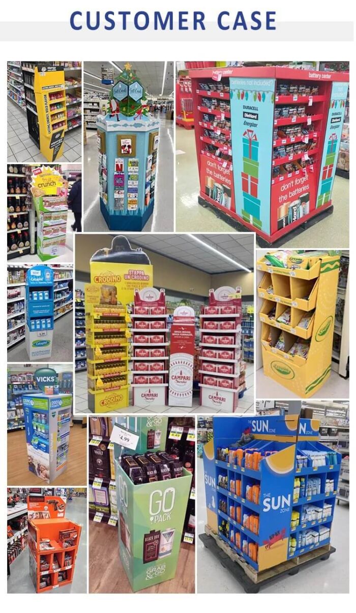 Custom Cardboard Floor Display Stands for Retail | FUNTEK