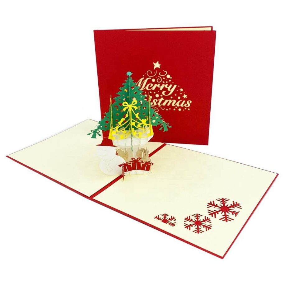 Custom 3D Christmas Trees Pop Up Greeting Card | FUNTEK