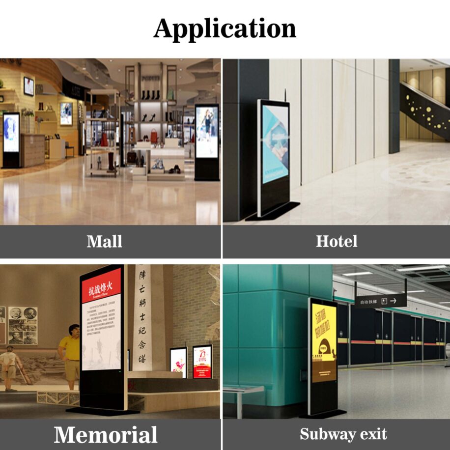 55 inch Indoor Floor Standing Interactive Touch Screen Kiosk | FUNTEK